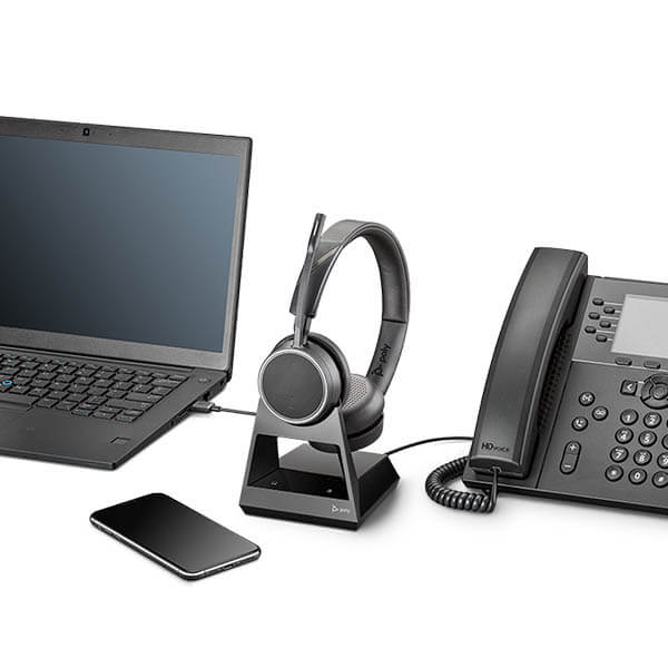Plantronics Poly Voyager 4220 Office Headset With 2-Way Base | 212731 ...